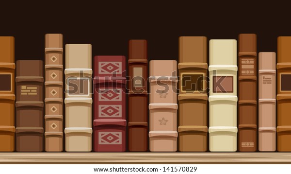 Horizontal Seamless Background Old Books Vector: เวกเตอร์สต็อก (ปลอดค่า ...