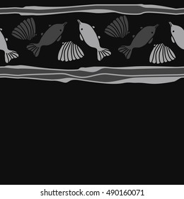 Horizontal Seamless Pattern Sea Motif Stripes Stock Vector (Royalty ...