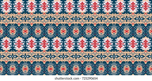 Horizontal Seamless Pattern Tribal Design Ethnic Stock Vector (Royalty ...