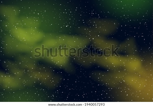 Horizontal Space Background Realistic Nebula Stardust Stock Vector ...
