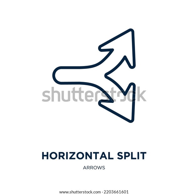 Horizontal Split Icon Arrows Collection Thin Stock Vector (Royalty Free ...