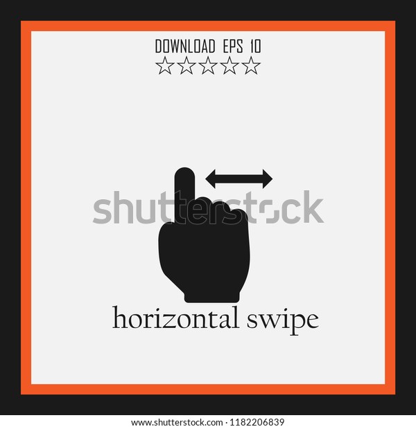 Horizontal Swipe Sketch Vector Icon Stock Vector (Royalty Free ...