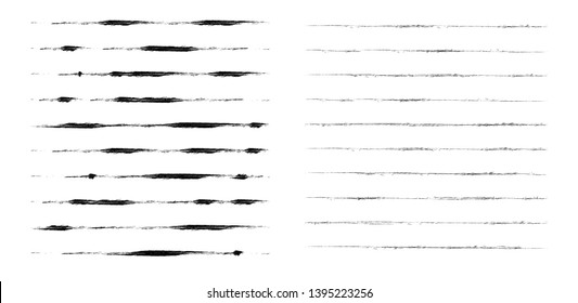 Horizontal Textured Stripes Vector Isolated Grunge Stock Vector ...