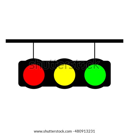 Horizontal Traffic Light Hanging Stock Vector (Royalty Free) 480913231 ...