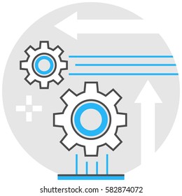 Horizontal Vertical System Integration Infographic Icon Stock Vector ...