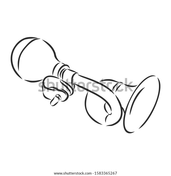 Horn Bike Vector Sketch Stock Vector (Royalty Free) 1583365267 ...
