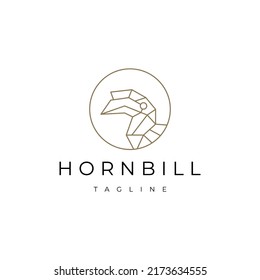 Hornbill Geometric Logo Vector Icon Design Stock Vector (Royalty Free ...