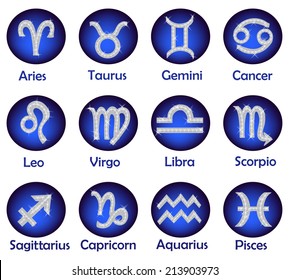 Horoscope Icons Set Stock Vector (Royalty Free) 213903973 | Shutterstock