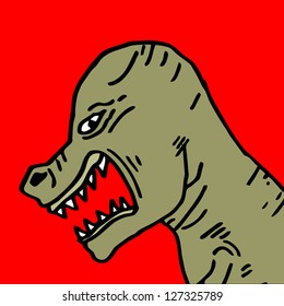 Horror Animal Draw Stock Vector (Royalty Free) 127325789 | Shutterstock
