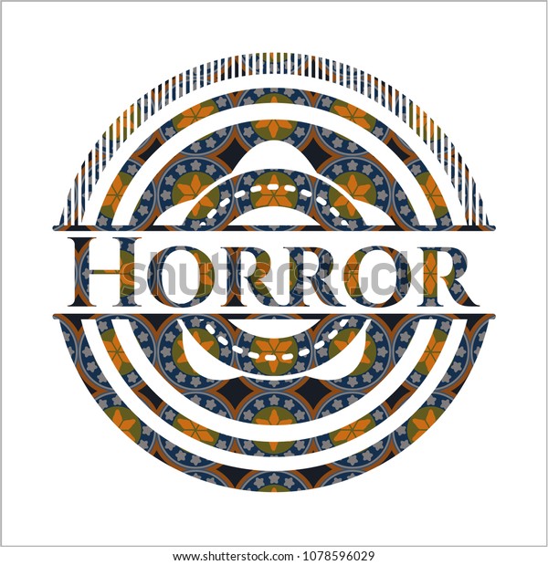 Horror Arabic Emblem Arabesque Decoration Stock Vector (Royalty Free ...