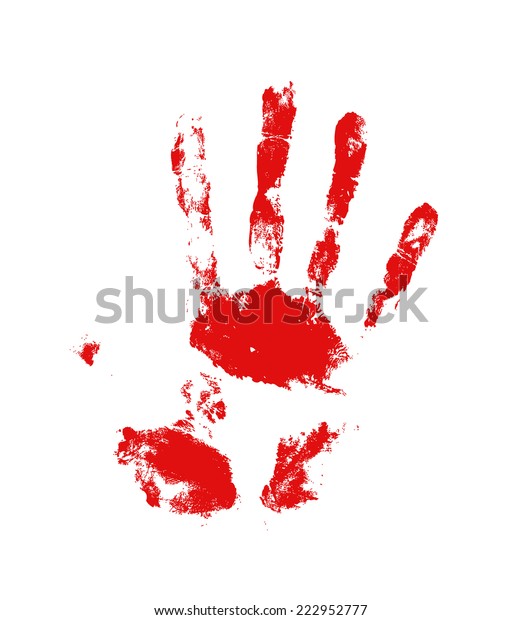 Horror Blood Hand Print Stock Vector (Royalty Free) 222952777 ...