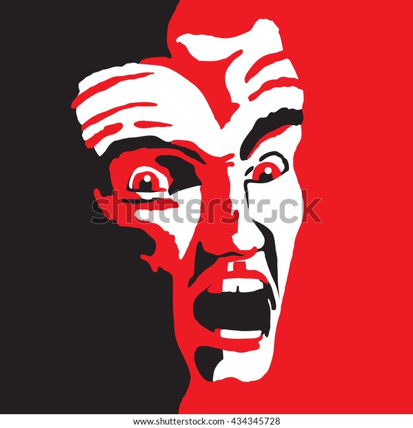 Horror Man Original Vector Illustration Stock Vector (Royalty Free ...