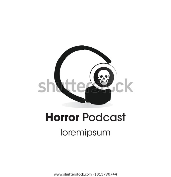 Horror Podcast Logo Symbol Template Design Stock Vector (Royalty Free ...