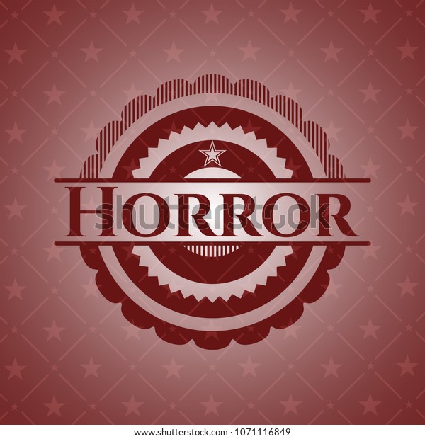 Horror Retro Red Emblem Stock Vector (Royalty Free) 1071116849 ...