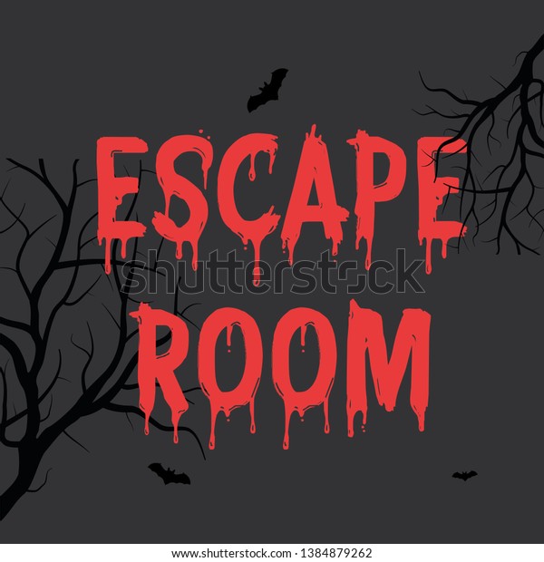 Horror Room Escape Room Concept Scary Stock Vector (Royalty Free ...