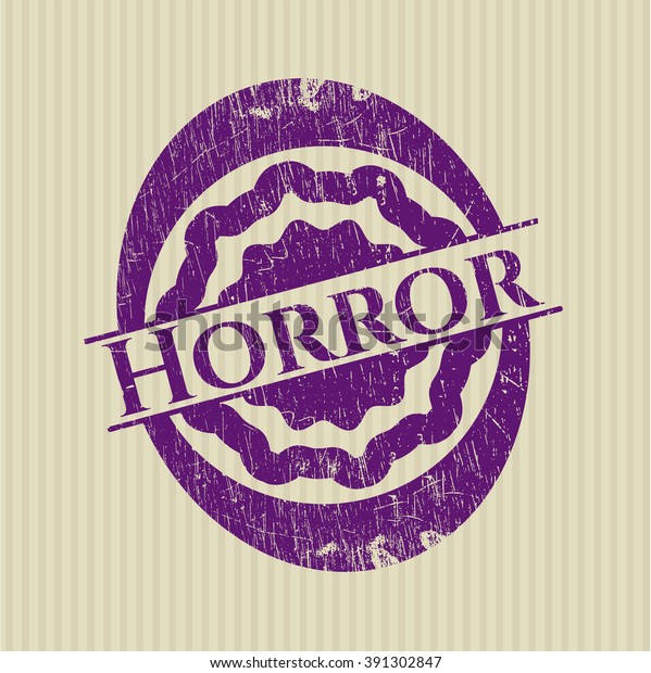 Horror Rubber Stamp Grunge Texture Stock Vector (Royalty Free ...