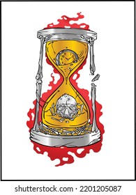 Horror Style Hourglass Design Vector Stock Vector (Royalty Free ...