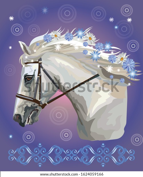 Horse Bridle Vector Colorful Realistic Illustration Stock Vector ...
