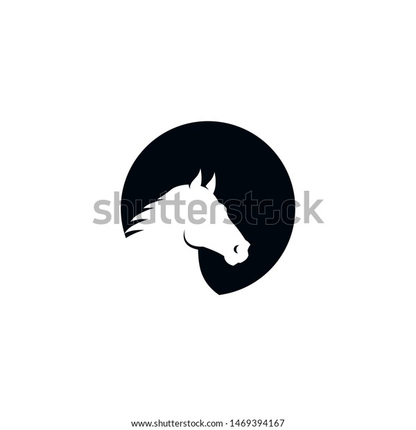Horse Head Circle Icon Symbol Vector Stock Vector (Royalty Free ...