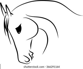 Horse Head Vector Symbol Logo 스톡 벡터(로열티 프리) 409653439 | Shutterstock