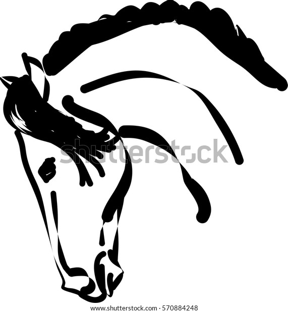 Horse Head Symbol Stock Vector (Royalty Free) 570884248 | Shutterstock