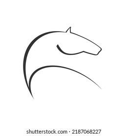 Horse Head Symbol Vector Logo Design Stock Vector (Royalty Free ...