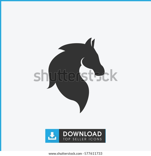 icône cheval, illustration vectorielle isolée : image vectorielle de ...