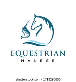 Horse Line Logo Design Vector Image Stock Vector (Royalty Free ...