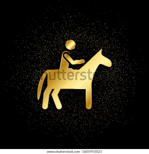 Horse Man Gold Icon Vector Illustration Stock Vector (Royalty Free ...