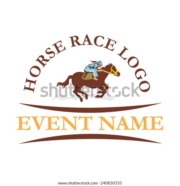 Horse Race Logo Design Vector Stock Vector (Royalty Free) 240830335 ...