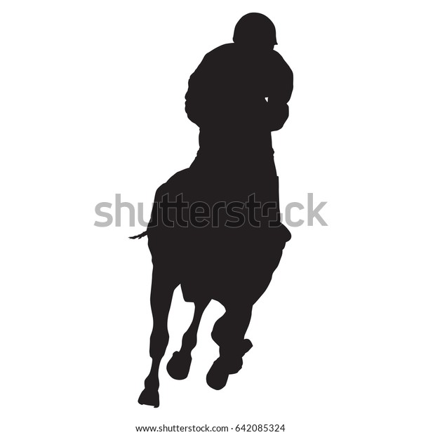 Horse Racing Front View Running Horse: เวกเตอร์สต็อก (ปลอดค่าลิขสิทธิ์ ...