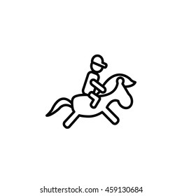 Horse Ride Outline Icon Stock Vector (Royalty Free) 459130684 ...