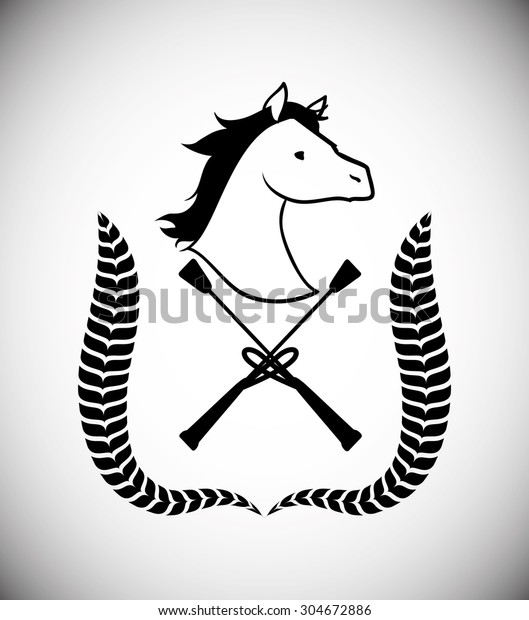 Horse Riding Digital Design Vector Illustration Stock Vector (Royalty ...