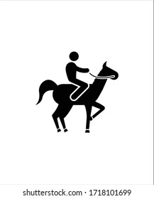 Man Horseriding Icon Man Horseriding Symbol Stock Vector (Royalty Free ...
