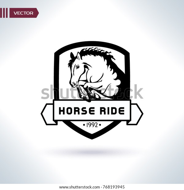 Horse Riding Logo Design Stock Vector (Royalty Free) 768193945