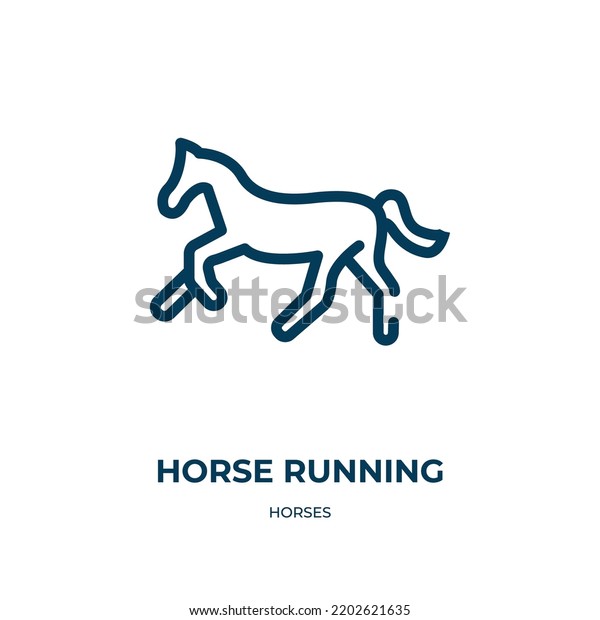 Horse Running Icon Linear Vector Illustration Stock Vector (Royalty ...