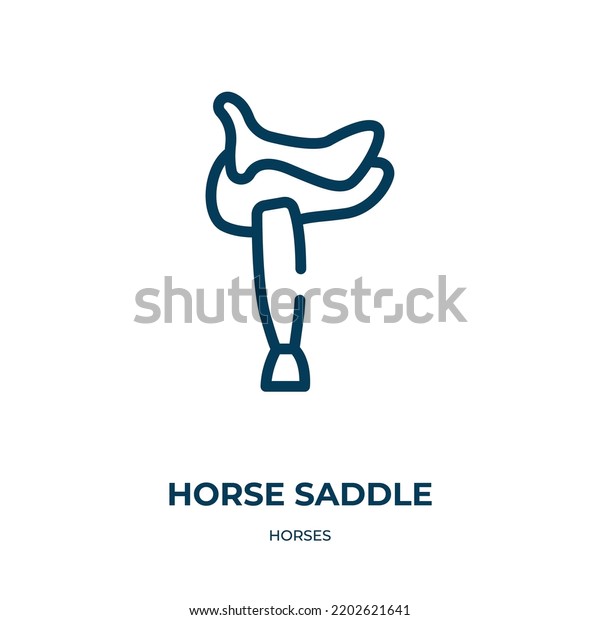 Horse Saddle Icon Linear Vector Illustration Stock Vector (Royalty Free ...
