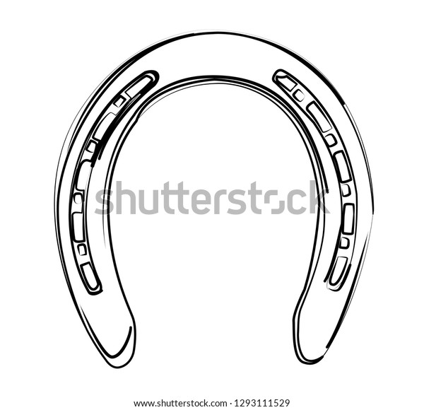1.758 Horseshoe line drawing: immagini, foto stock e grafica vettoriale ...