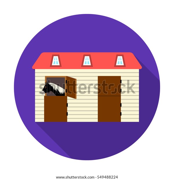 Horse Stable Icon Flat Style Isolated Stock Vector (Royalty Free) 549488224
