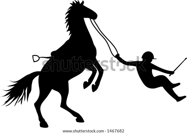 Horseback Rider Falling Horse Stock Vector (Royalty Free) 1467682