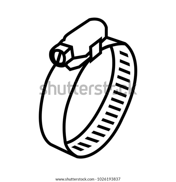 Hose Clamp Icon Vector Illustration Stock Vector (Royalty Free ...