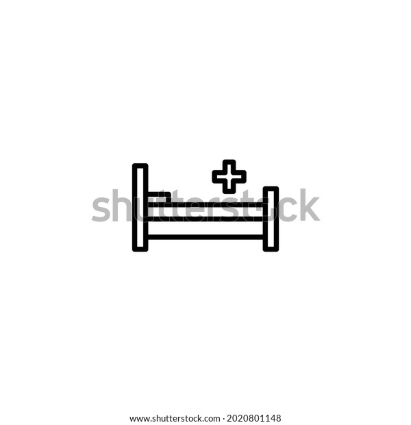 Hospital Bed Icon Hospital Bed Sign Stock Vector (Royalty Free ...
