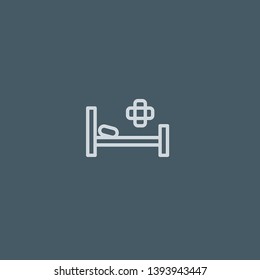 Hospital Bed Vector Icon Hospital Bed Stock Vector (Royalty Free ...