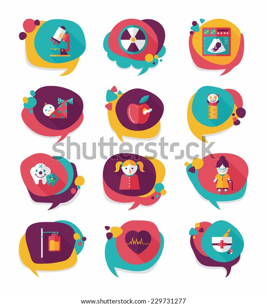 Hospital Bubble Speech Banner Design Flat Stock Vector (Royalty Free ...