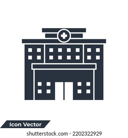 Hospital Building Icon Logo Vector Illustration Stock Vector (Royalty ...