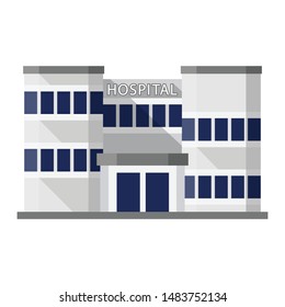 Hospital Building Shadow Flat Style Isolated 스톡 벡터(로열티 프리) 1483752134 ...