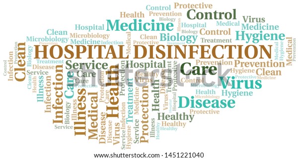 Hospital Disinfection Word Cloud Vector Made Stock Vector (Royalty Free ...