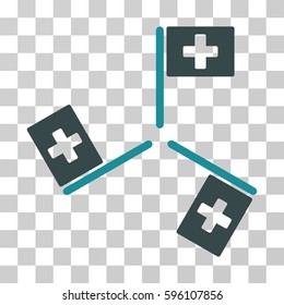 Hospital Flags Icon Vector Illustration Style Stock Vector (Royalty ...