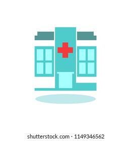 Hospital Icon Flat Design Stock Vector (Royalty Free) 1149346562 ...