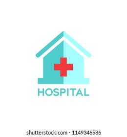 Hospital Icon Flat Design Stock Vector (Royalty Free) 1149346586 ...